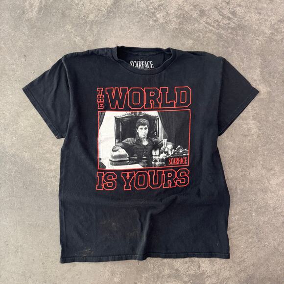 Vintage American | Shirts | Vintage Y2k Scarface Black Graphic Tee The ...